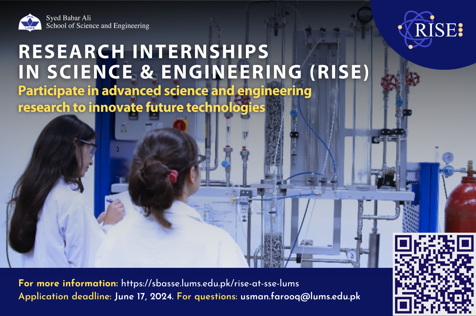 Research Internships in Science and Engineering (RISE) | SBASSE